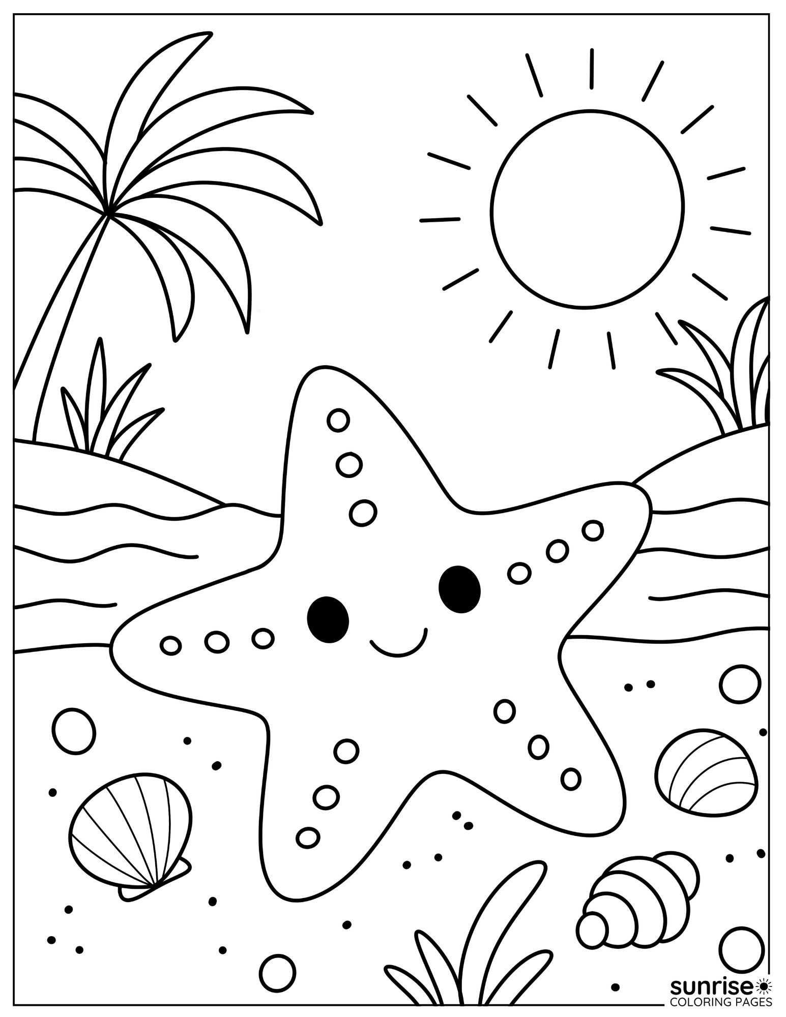 Starfish Coloring Pages - Free Printables