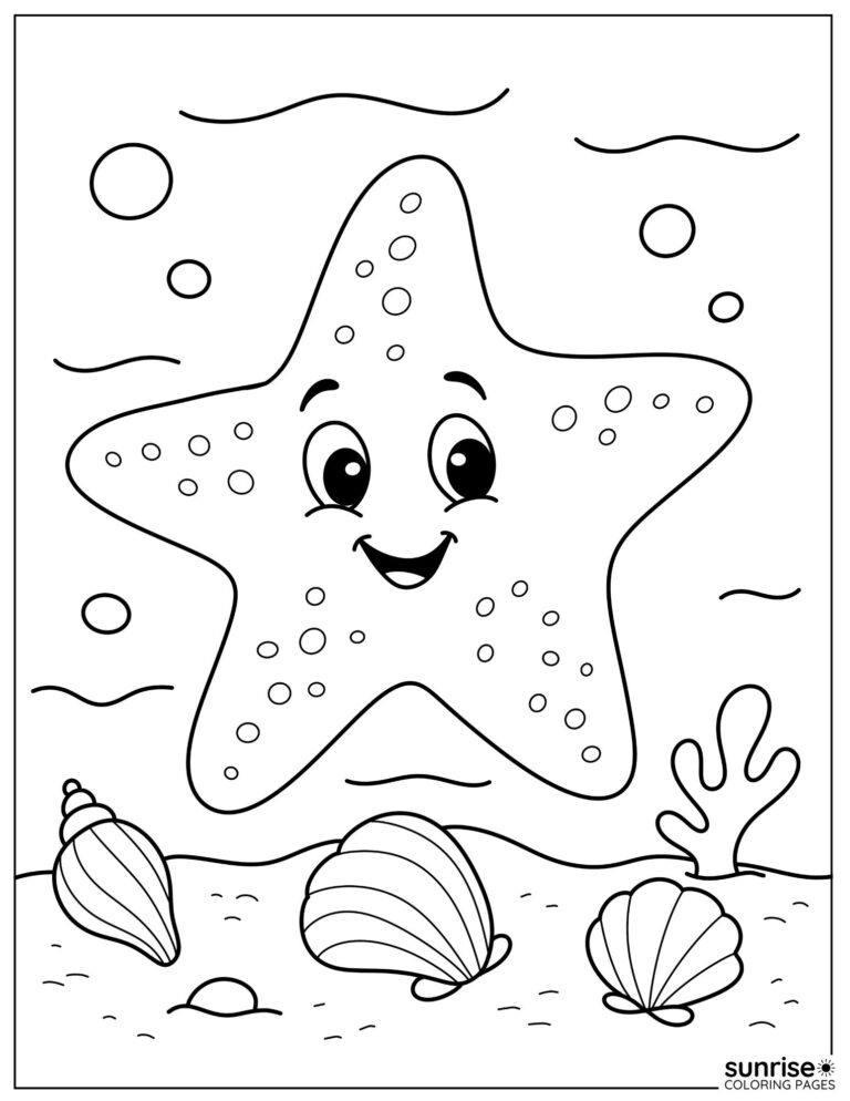 Starfish Coloring Pages - Free Printables